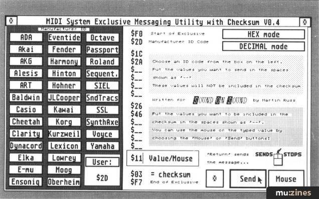 Everything You Ever Wanted To Know About System Exclusive (SOS Feb 90)